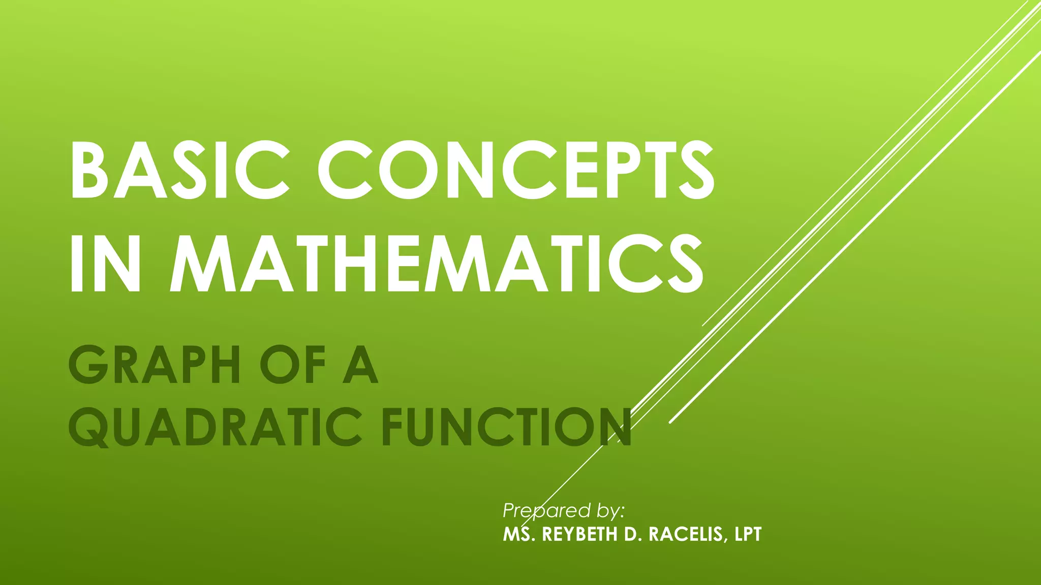 Basic Concepts in Mathematics | PPT