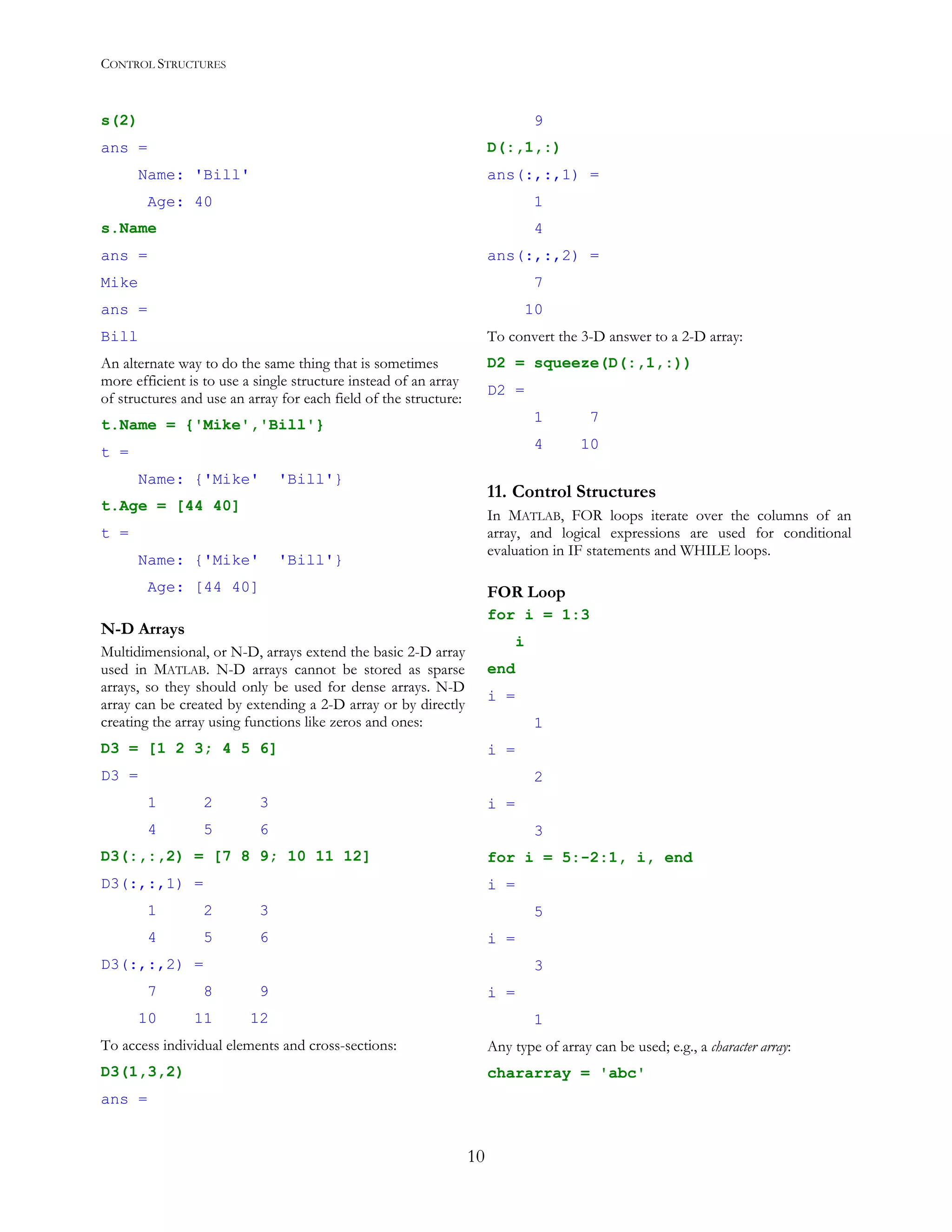 Basic concepts in_matlab | PDF