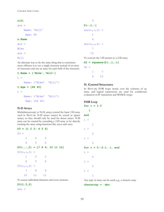 Basic concepts in_matlab | PDF