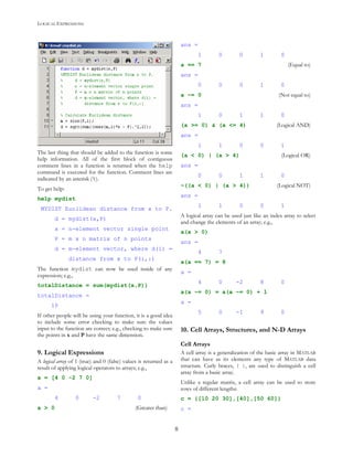 Basic concepts in_matlab | PDF