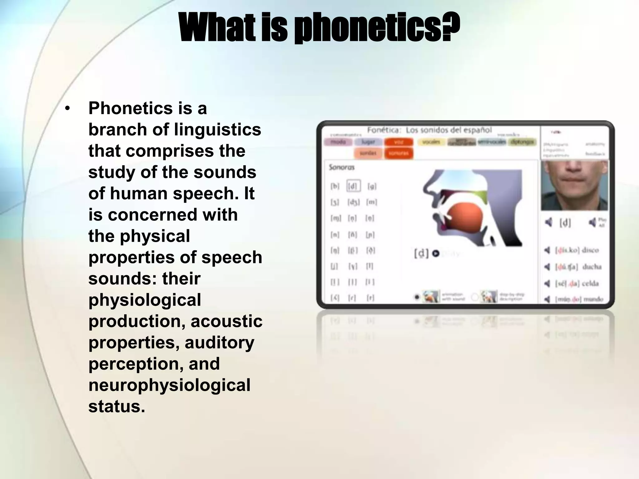 Basic concepts in phonetics | PPTX