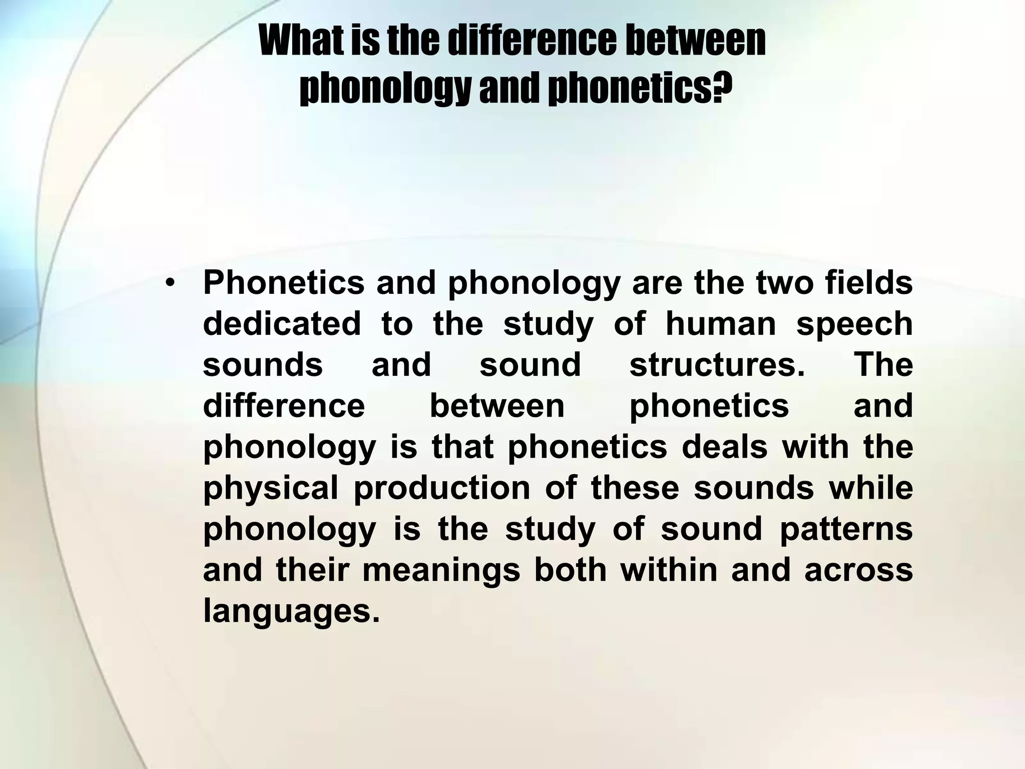 Basic concepts in phonetics | PPTX