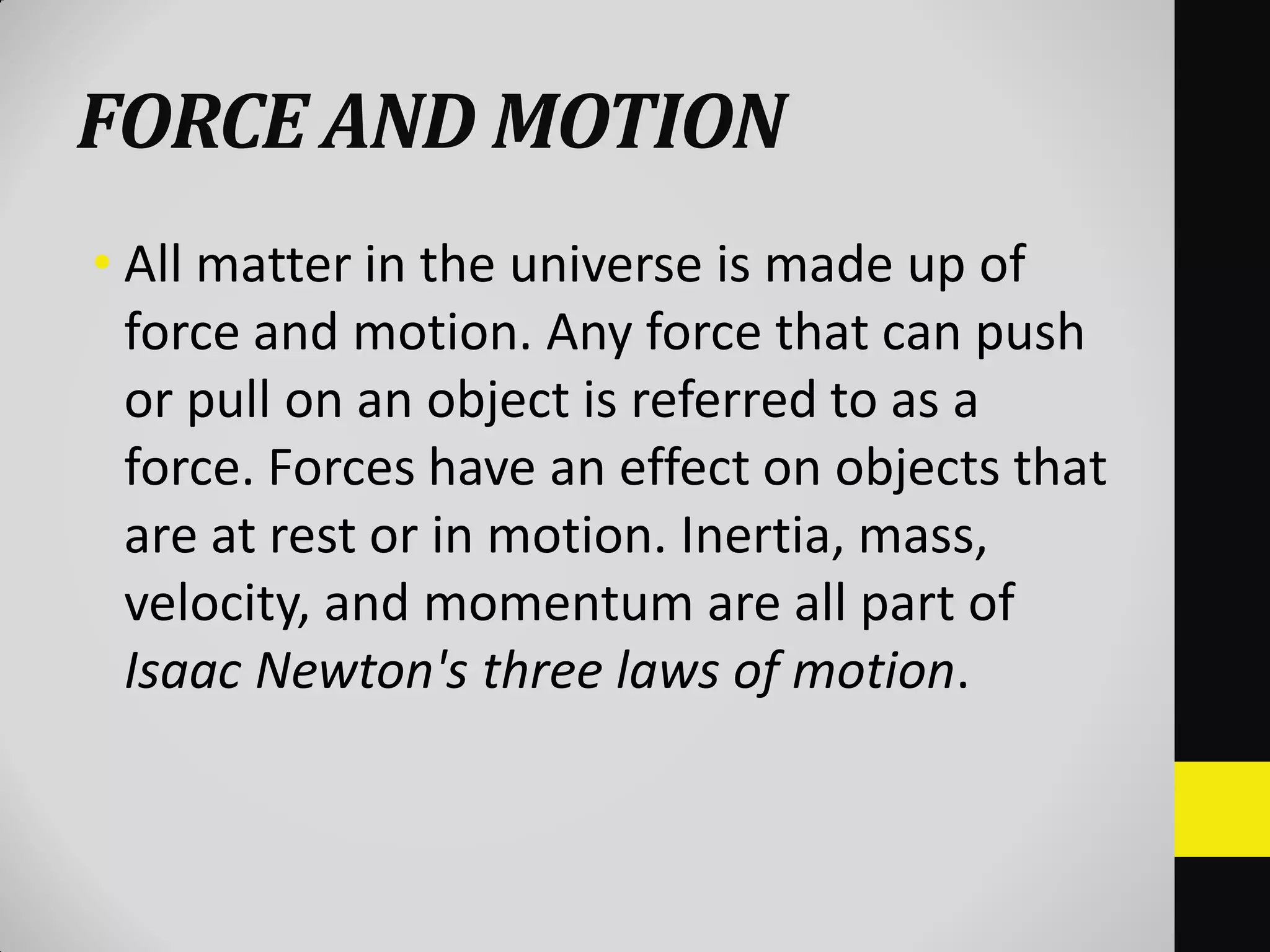 Basic concepts in Physics (remedial Class): Forces and Motion | PDF