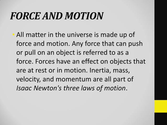 Basic concepts in Physics (remedial Class): Forces and Motion | PDF