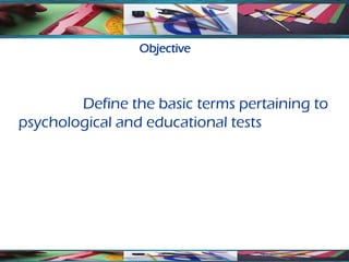 Basic concepts in psychological testing | PPTX | Educational Assessment ...