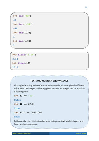 Basic Concepts in Python | PDF