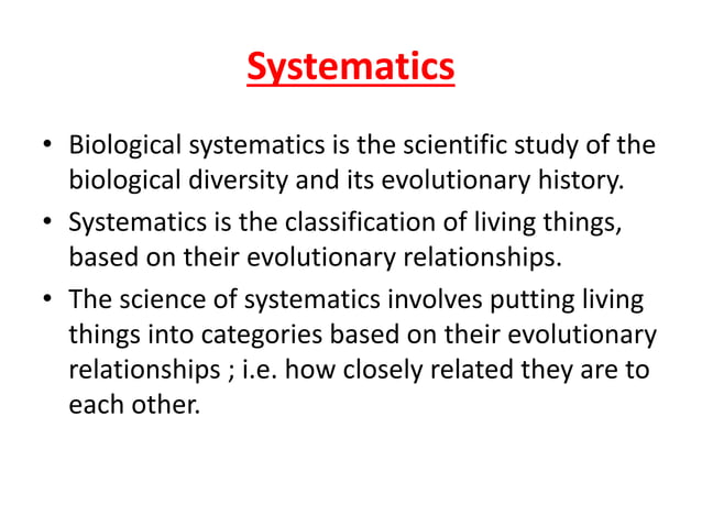 Basic concepts in systamatics,taxonomy and phylogenetic tree | PPTX