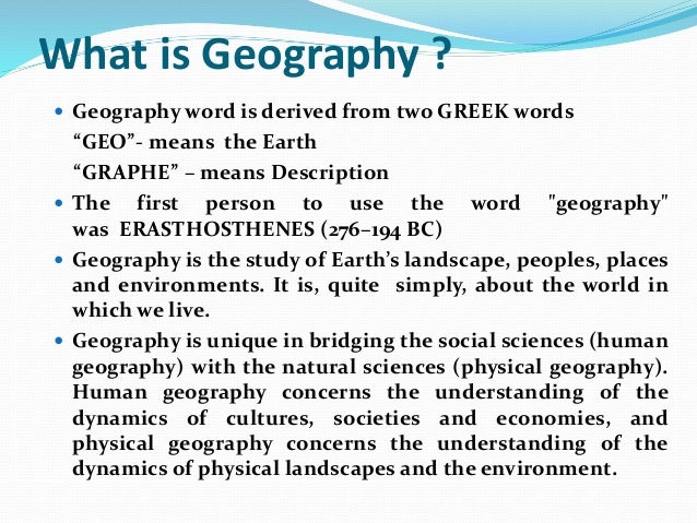 Spatial distribution