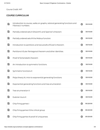 Basic Concepts Of Algebraic Combinatorics - Edukite | PDF | Homework and Study | Education