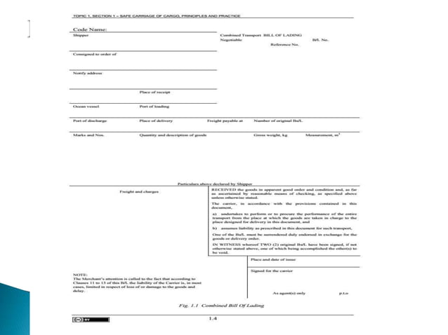 Basic concepts of cargo carriage | PPTX | Logistics and Transportation ...