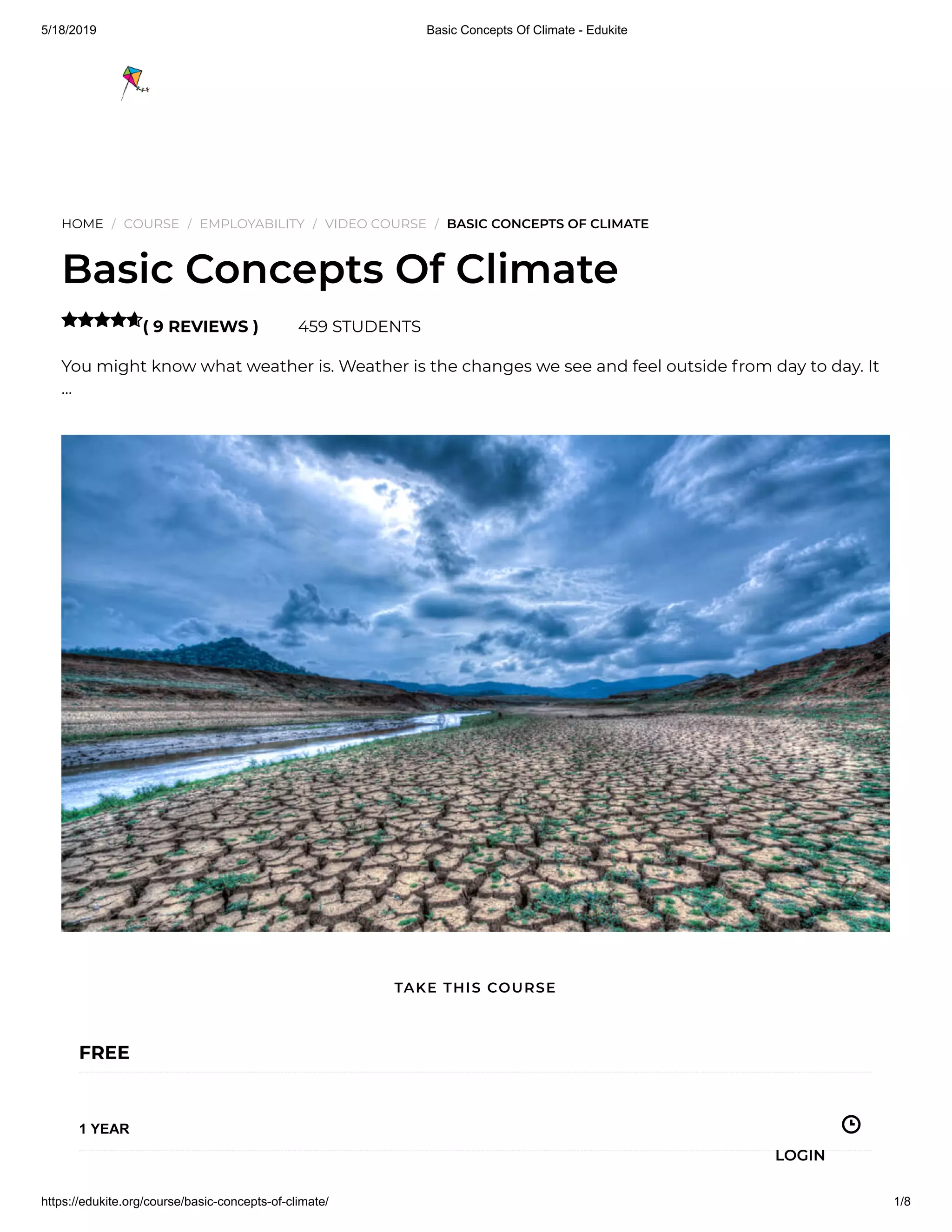 Basic Concepts Of Climate - Edukite | PDF