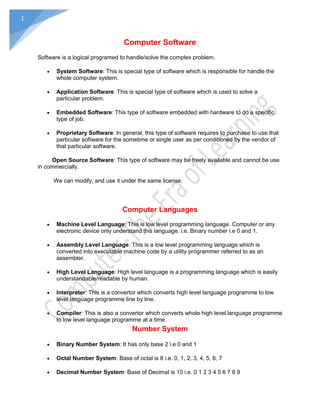 Basic concepts of computer part 2 | PDF