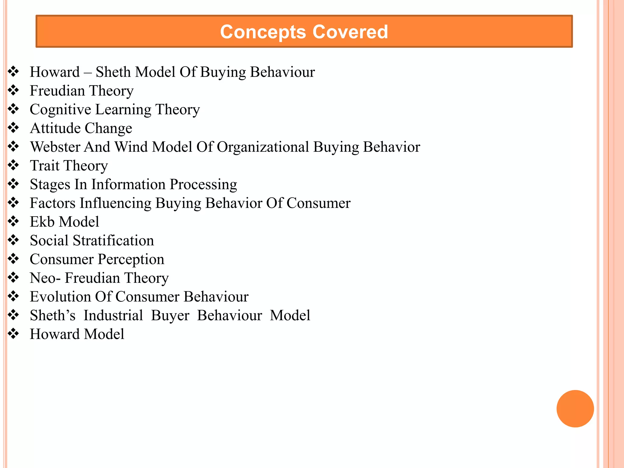 Basic concepts of consumer behaviour | PPTX