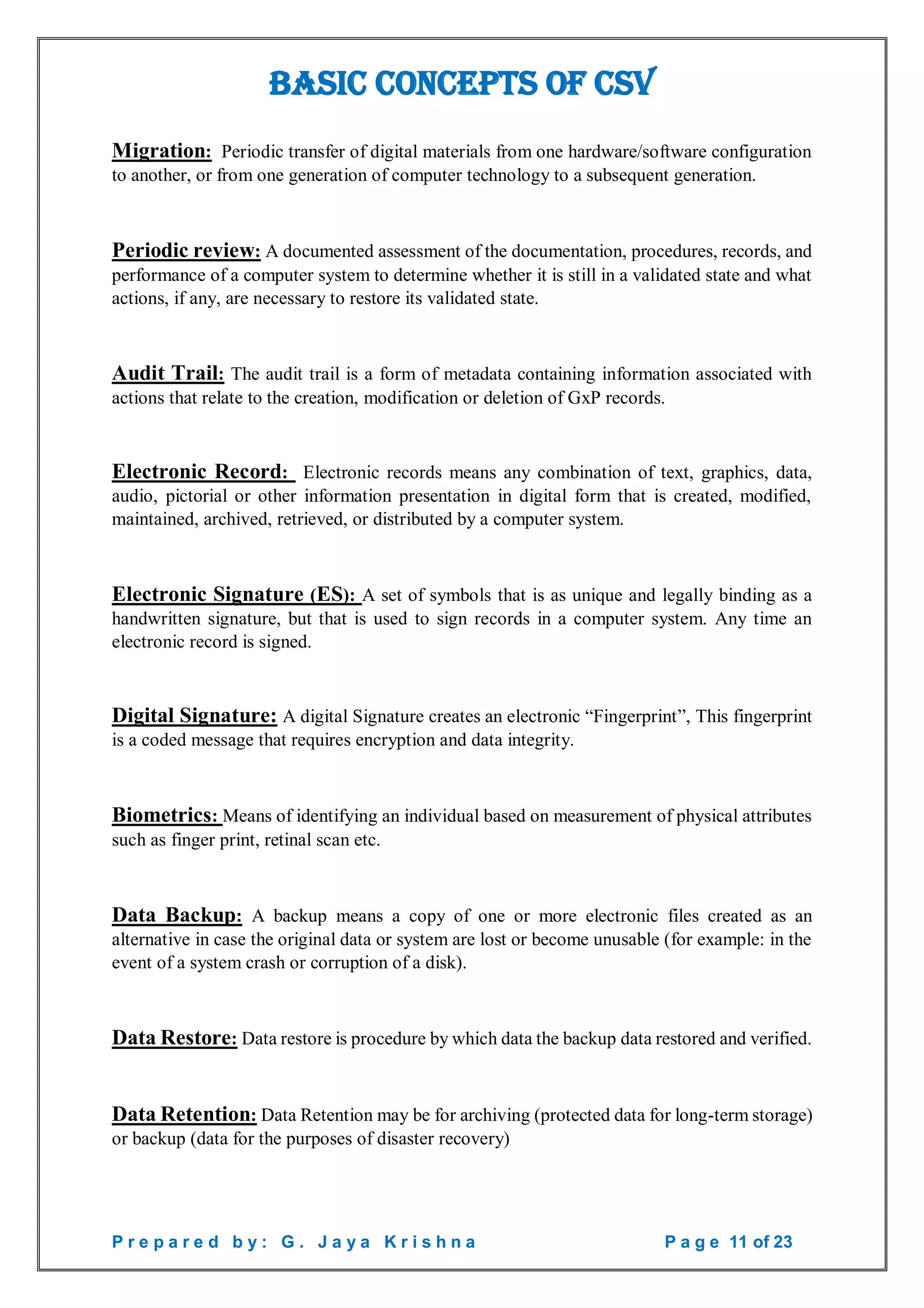 Computerized System Validation-basics | PDF
