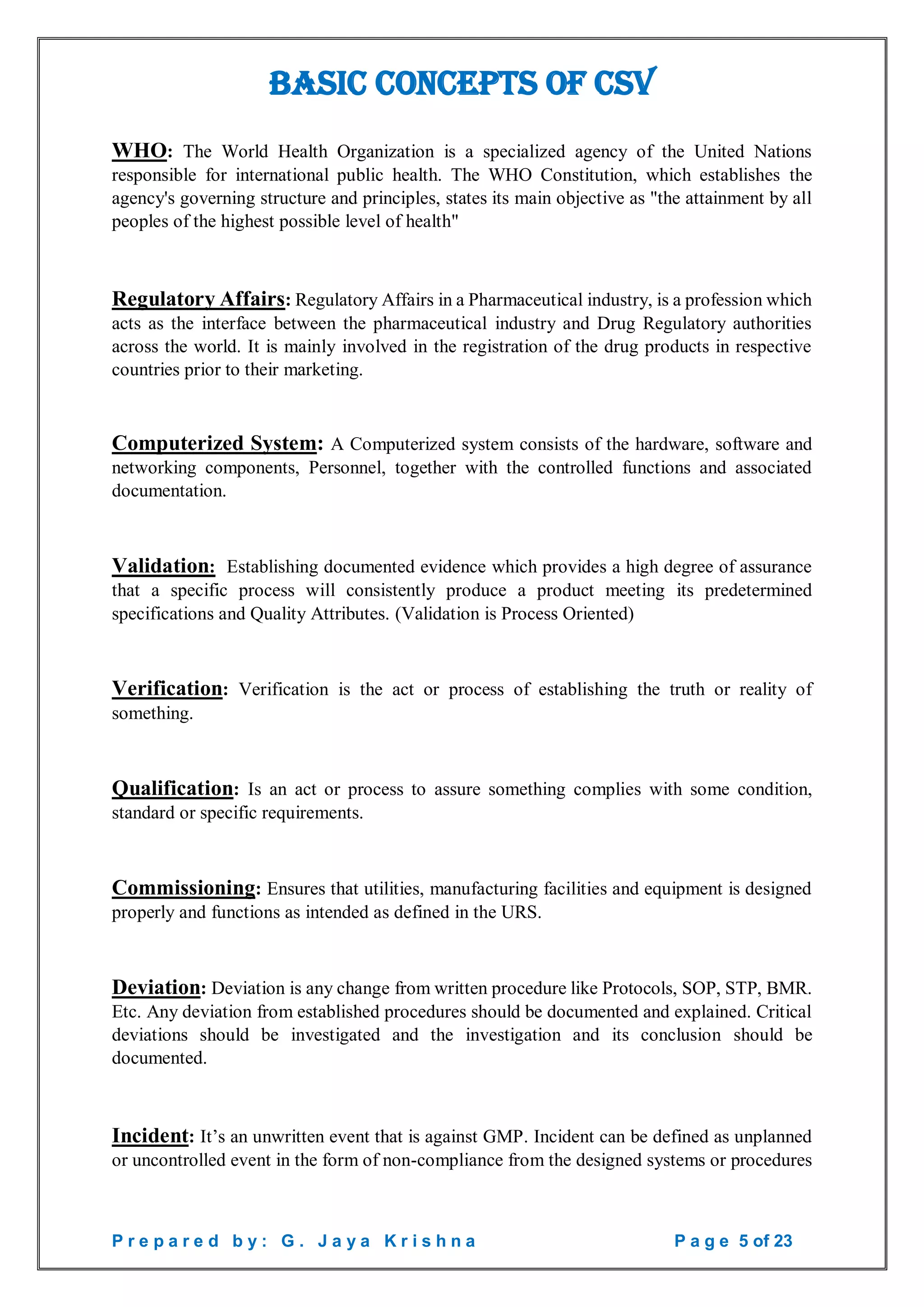 Computerized System Validation-basics | PDF