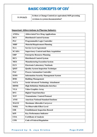 Computerized System Validation-basics | PDF