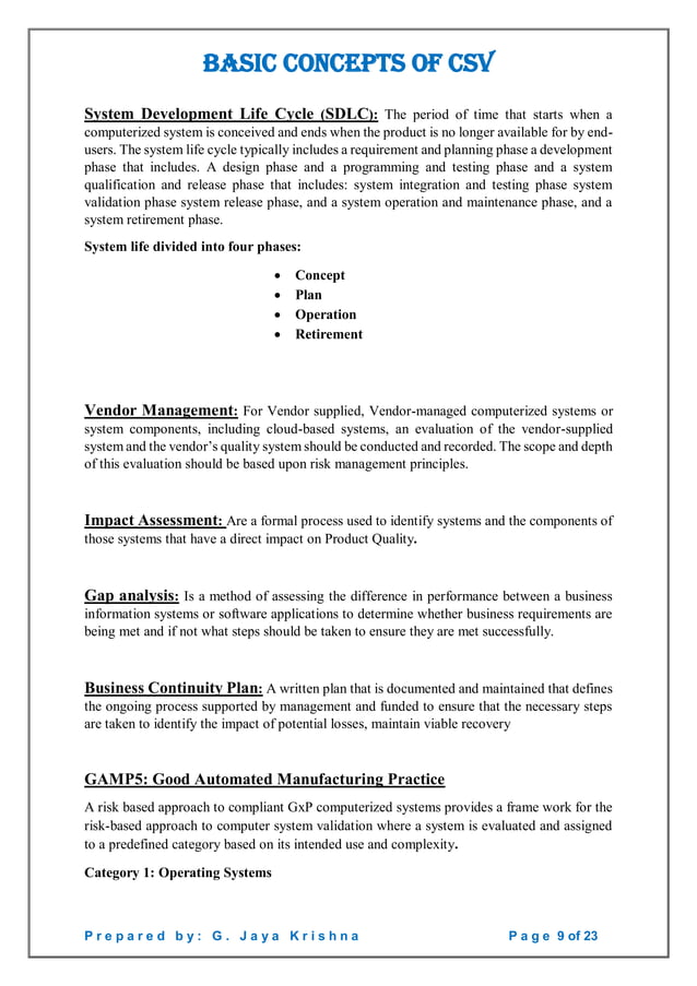 Computerized System Validation-basics | PDF