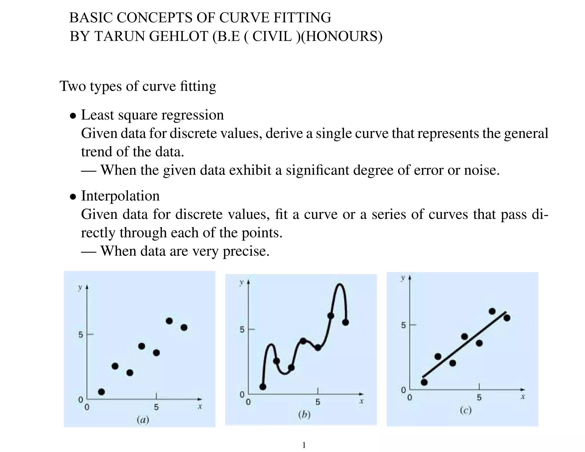Basic concepts of curve fittings | PDF | Physics | Science