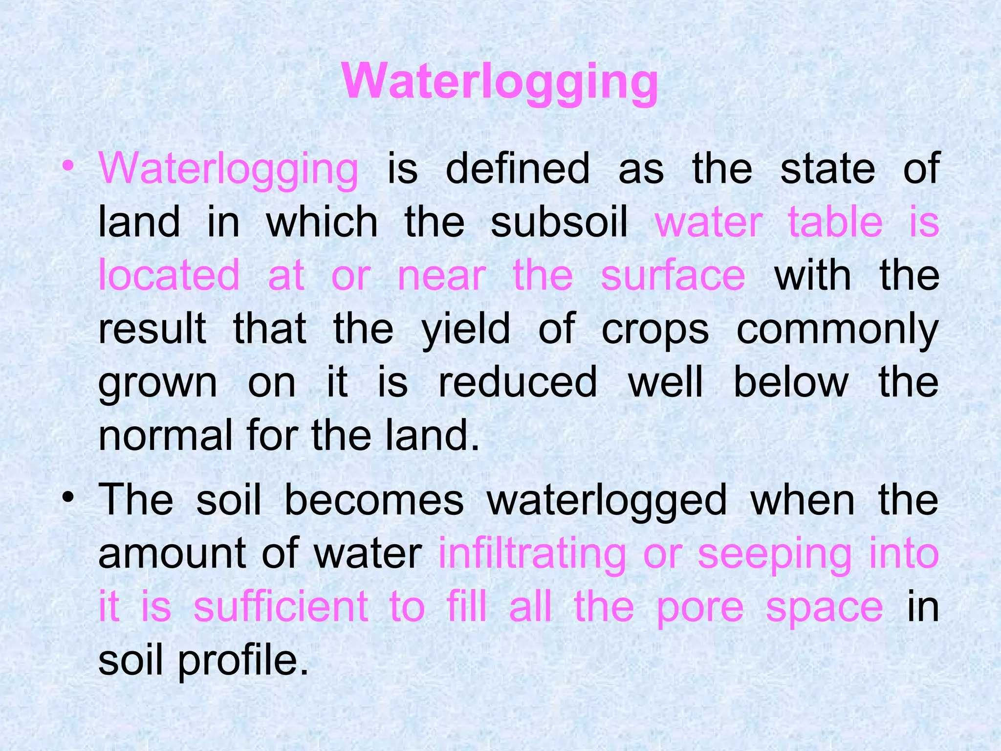 Basic concepts of drainage and leaching | PPT