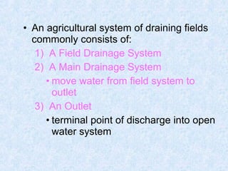 Basic concepts of drainage and leaching | PPT