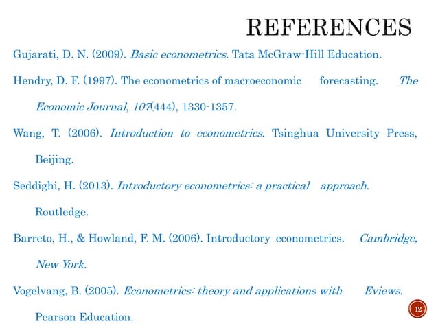 Basic Concepts Of Econometrics Pptx Business Business And Finance