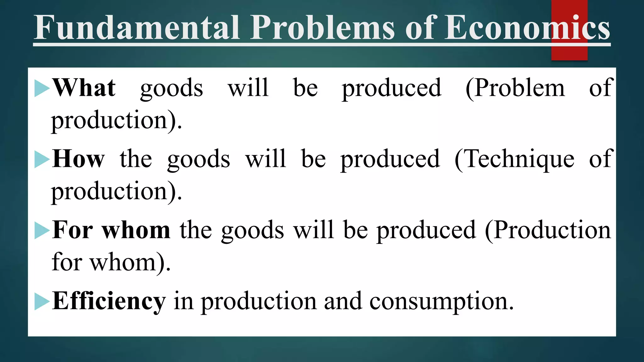 Basic concepts of economics | PPTX