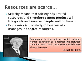 Basic concepts of economics | PPTX