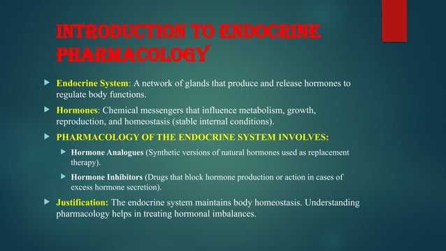 Basic concepts of endocrine system.power point presentation | PPTX