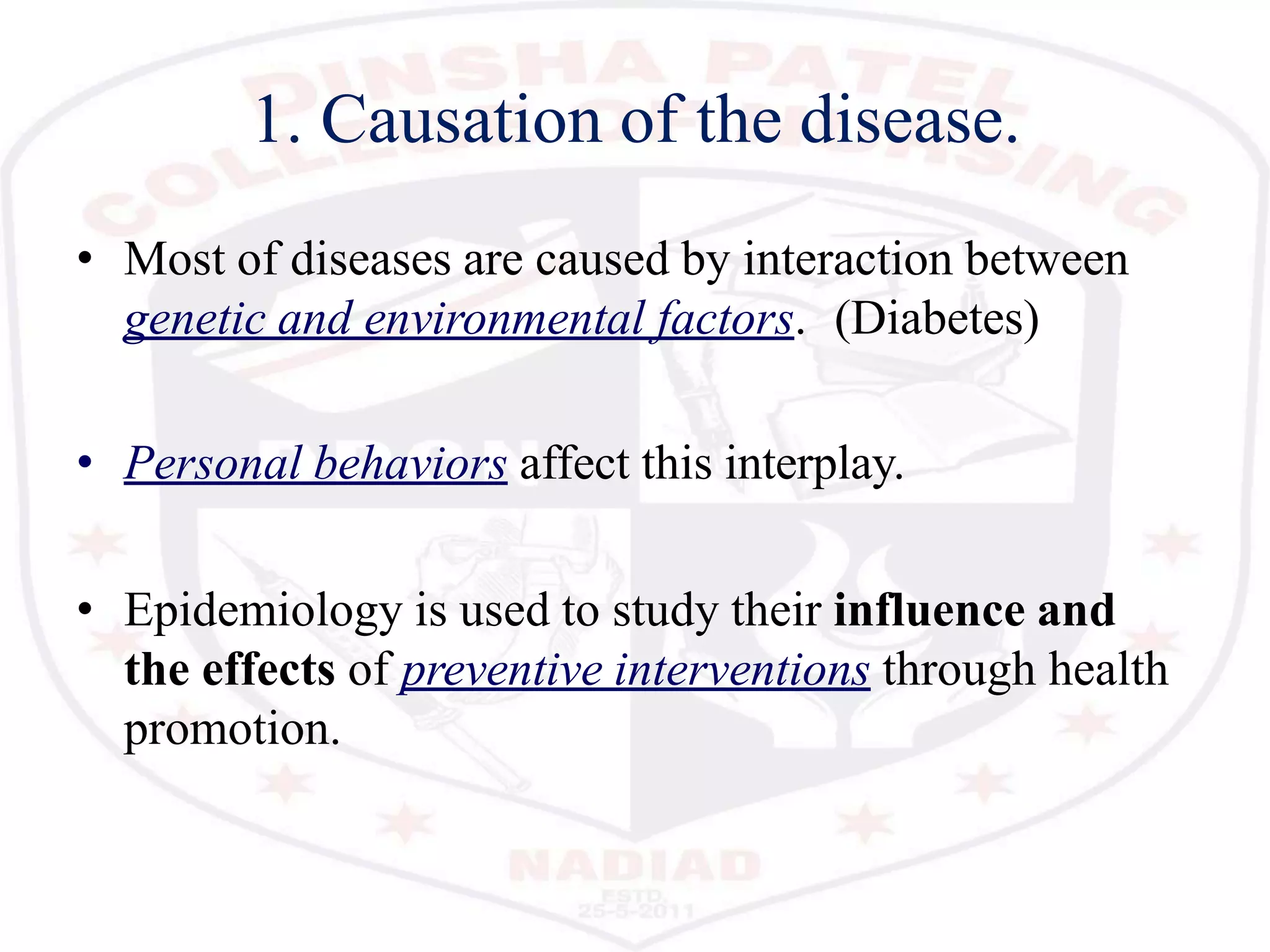 Basic concepts of epidemiology | PPSX