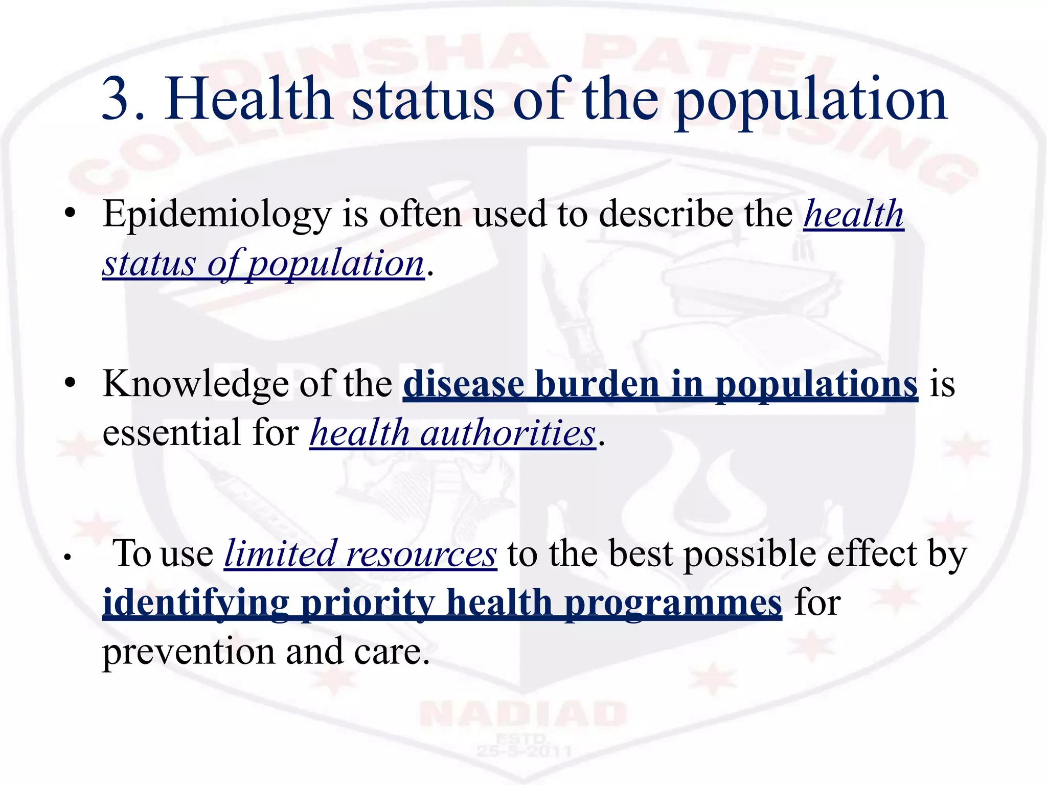 Basic concepts of epidemiology | PPSX