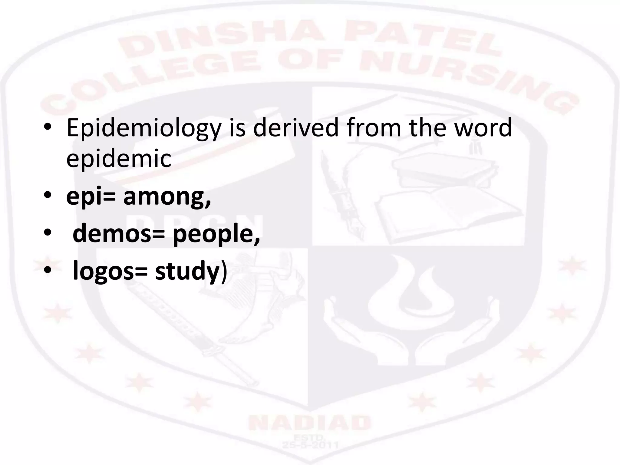 Basic concepts of epidemiology | PPSX