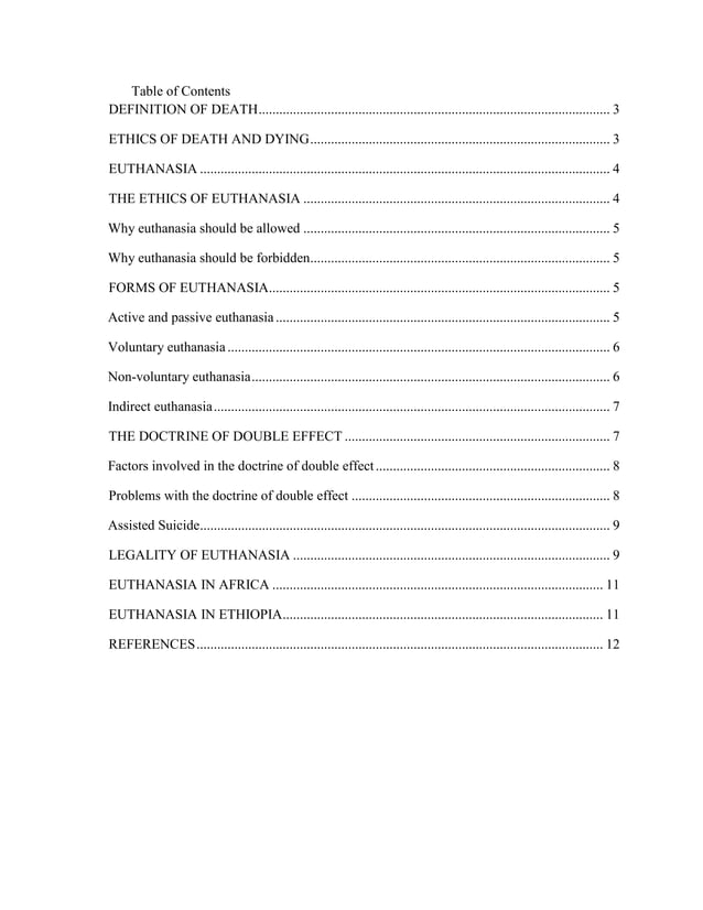 Basic concepts of Euthanasia | PDF