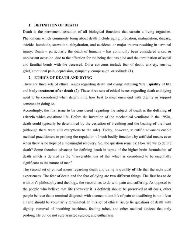 Basic concepts of Euthanasia | PDF