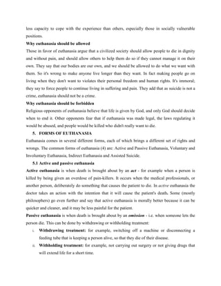 Basic concepts of Euthanasia | PDF