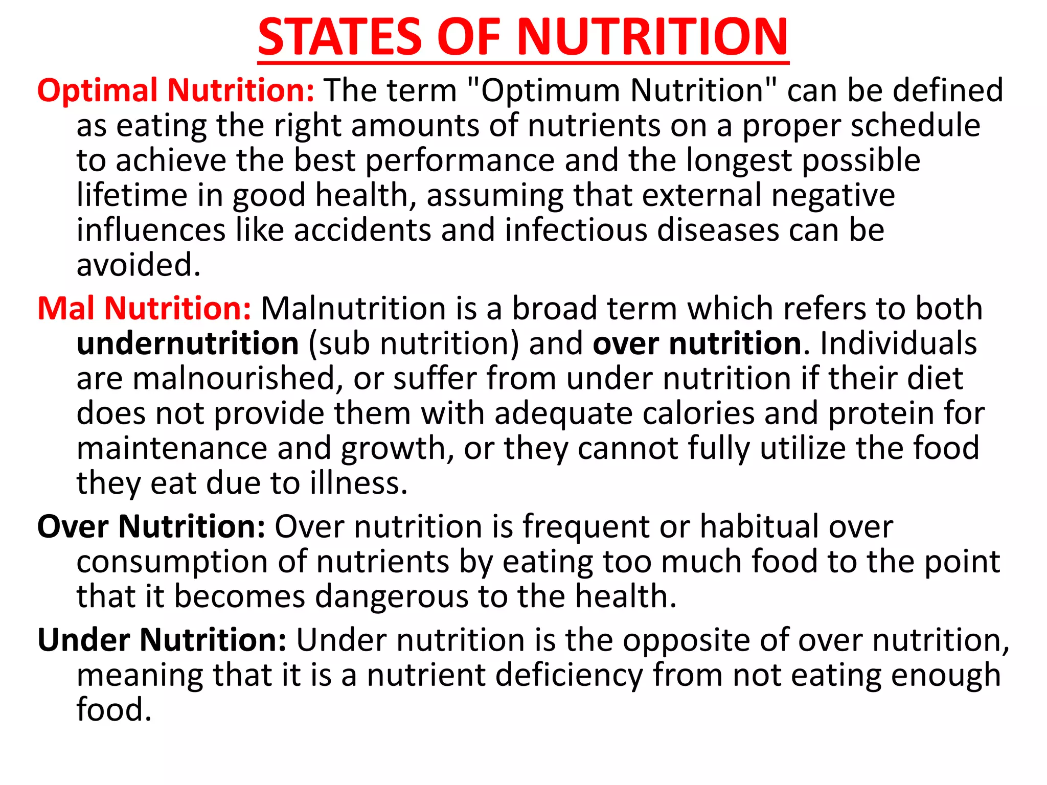 Basic concepts of food and nutrition | PPTX