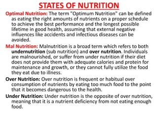 Basic concepts of food and nutrition | PPTX