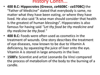 Basic concepts of food and nutrition | PPTX