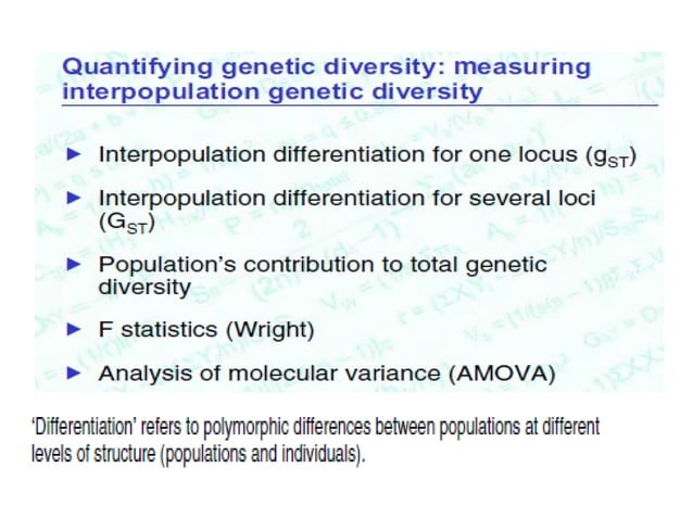 Basic concepts of genetic diversity vipp.ppt | Genetics | Science