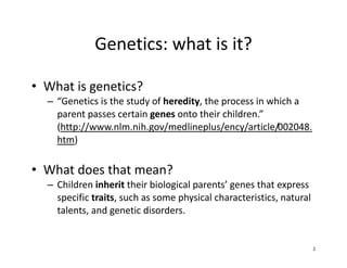 Basic concepts of genetics | PDF
