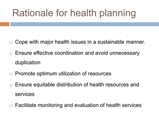 Basic concepts of health planning | PPTX