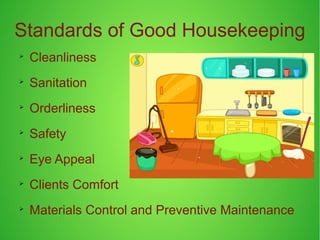 Basic concepts of housekeeping | PPT