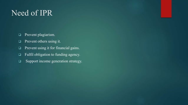 Basic concepts of IPR | PPTX