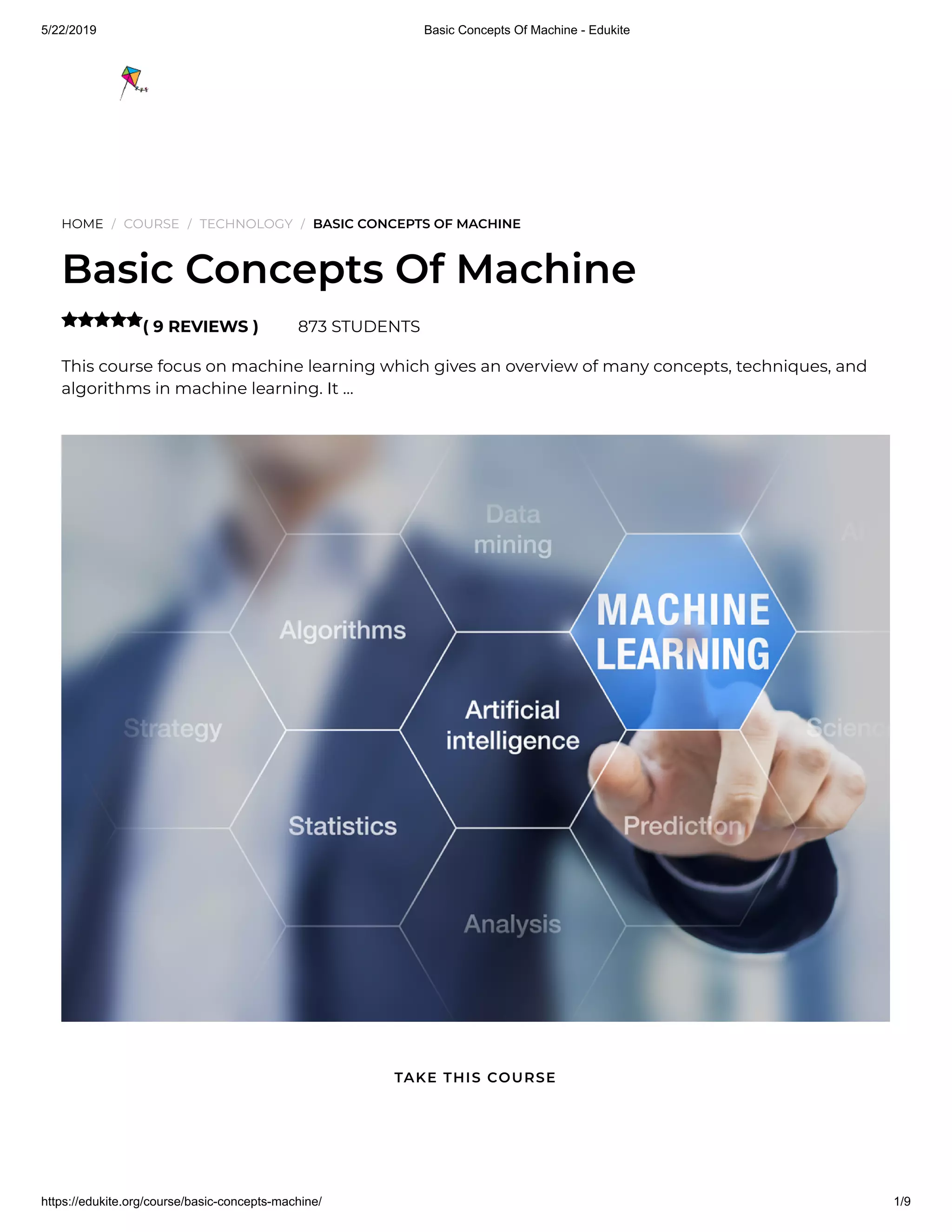 Basic Concepts Of Machine - Edukite | PDF