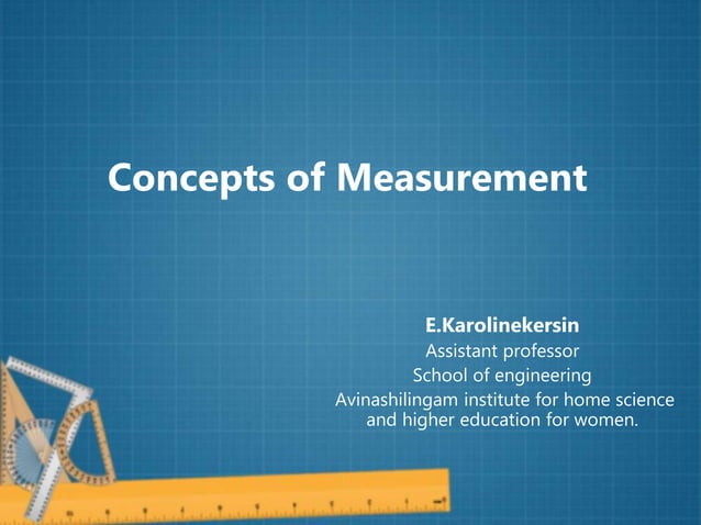 Basic concepts of measurement | PPTX