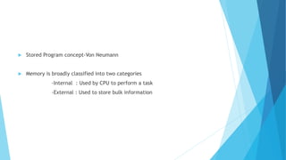 Basic concepts of memory | PPTX