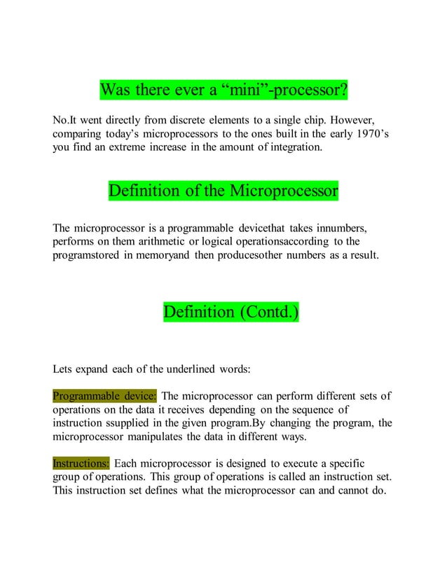 Basic concepts of microprocessors jahid | PDF