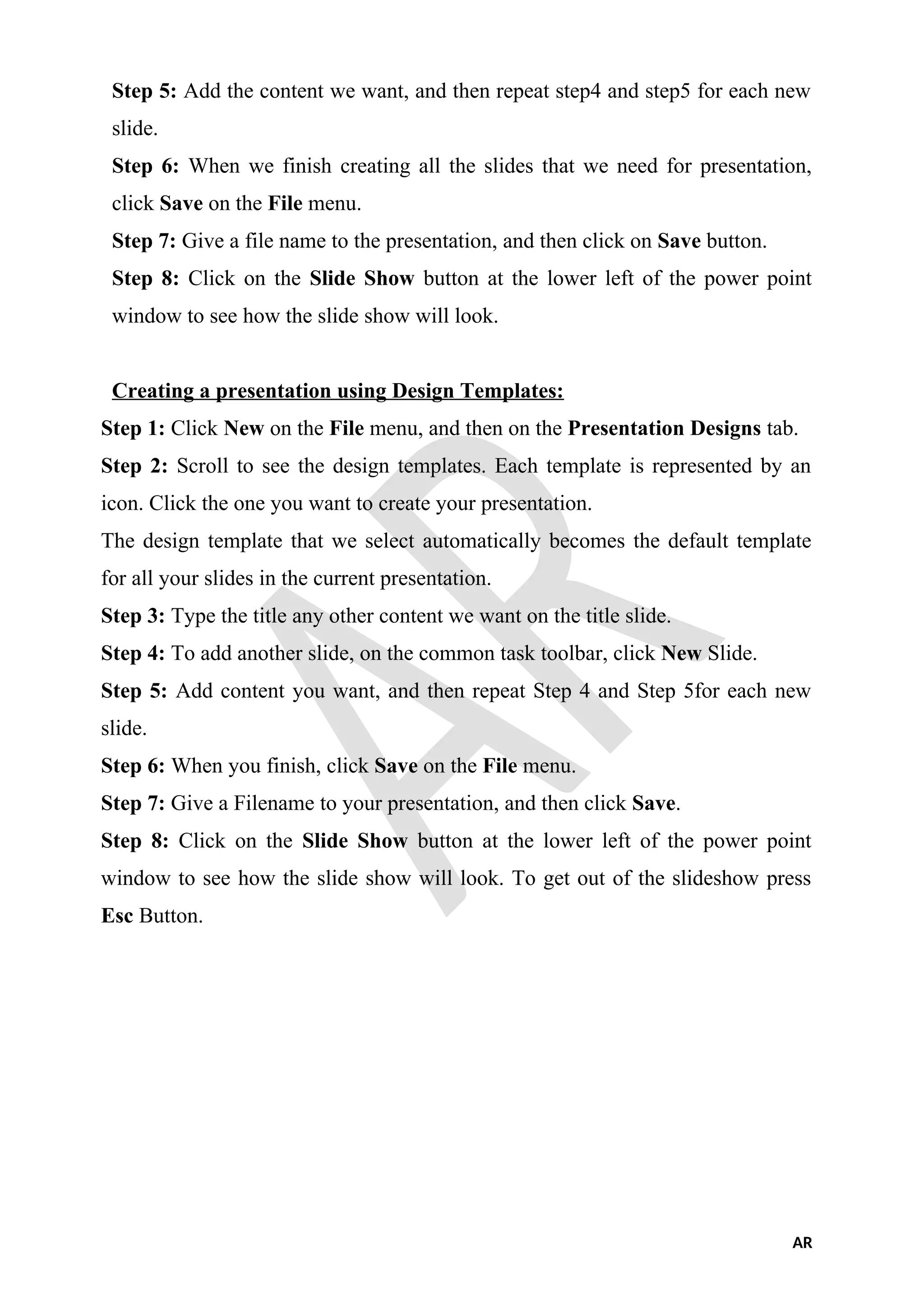 Basic Concepts of Microsoft Power Point | PDF