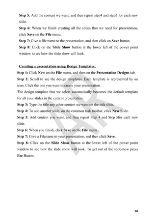 Basic Concepts of Microsoft Power Point | PDF