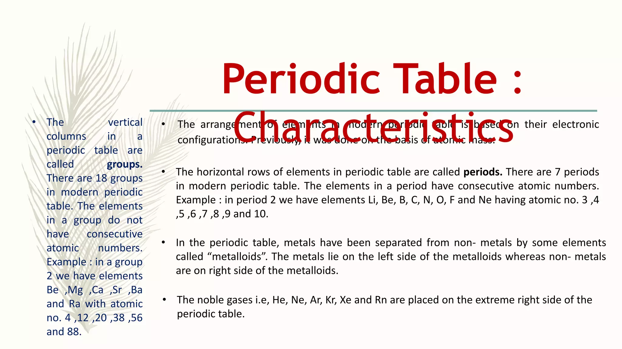 Basic concepts of modern periodic table | PPTX