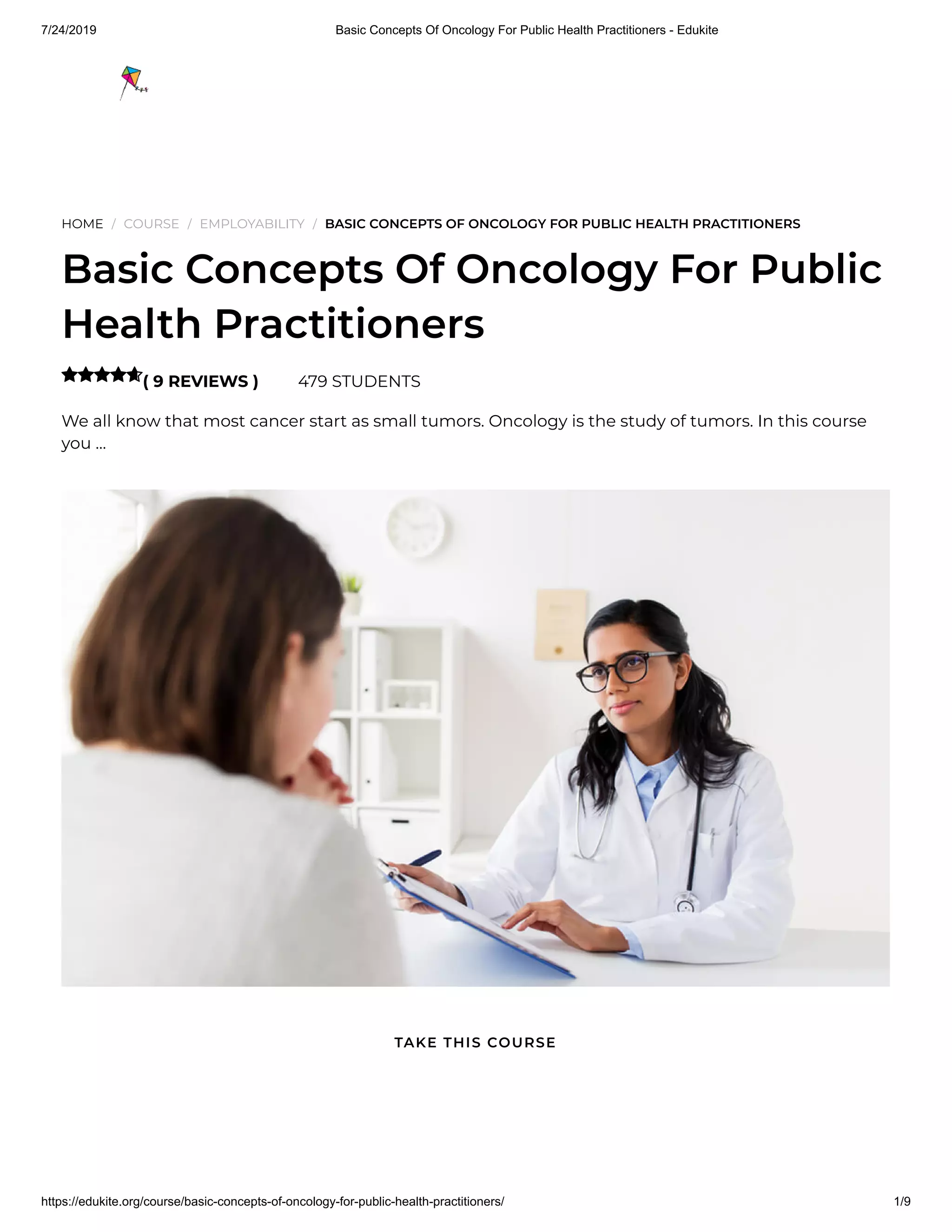 Basic Concepts Of Oncology For Public Health Practitioners - Edukite | PDF